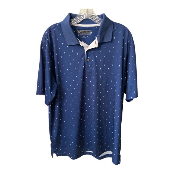Shirts | Pebble Beach Dryluxe Performance Polo Shirt Blue With White ...